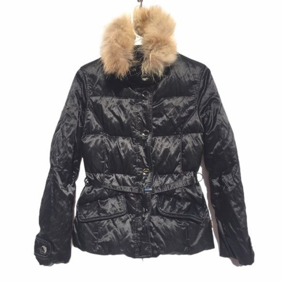 Geox | Jackets & Coats | Geox Respira Down Puffer Black Coat Hood ...
